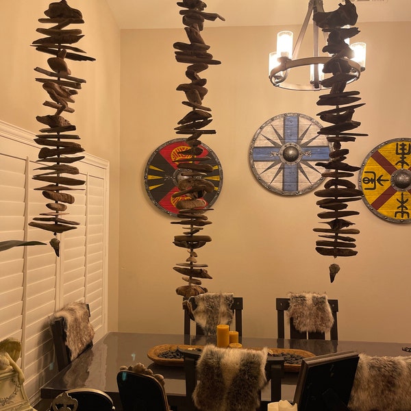 Plant Terrarium 25 Inch Valhalla Ladder/ Cream Wood Beads / V-0130 ...