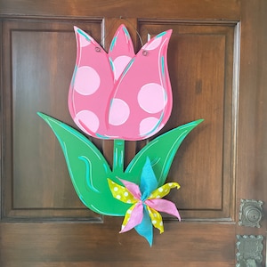 Pot of Flowers Door Hanger. Spring Door Hanger. Summer Door Hangers ...