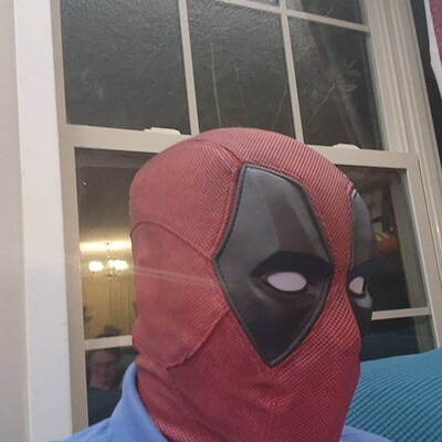 X-force Grey Deadpool Costume Cosplay Mask With Magnetic Eyes - Etsy