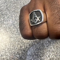 Widows Sons Masonic Ring in Sterling Silver Cigar Band Style - Etsy Canada
