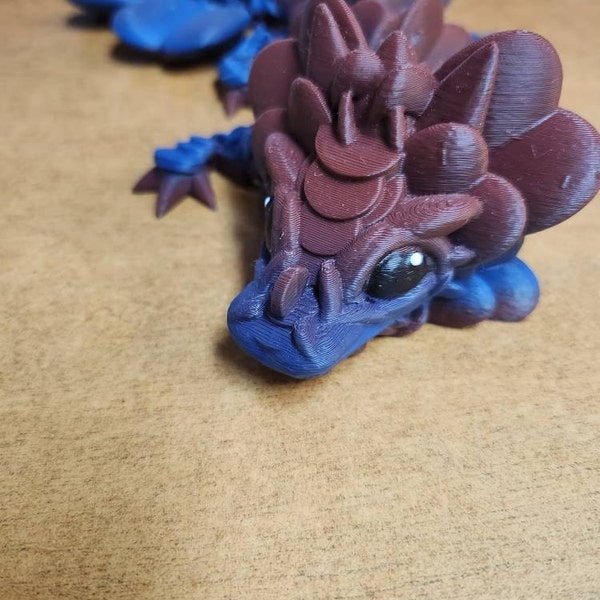 13" Baby Lucky Dragon – Articulating Flexi by Cinderwing, 3D Printed ...