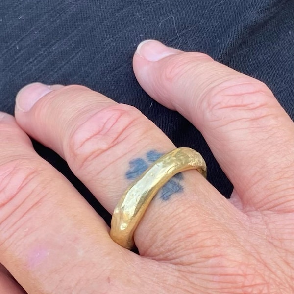 Set of 5 Stack Rings, Solid Bronze Ring, Geometric Ring, Stackable Minimal Rings, Stacking ...