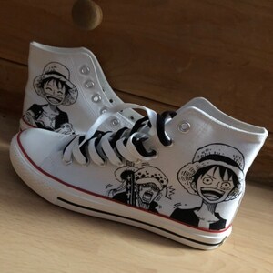 Hand Painted Personality Design Shoeshigh Top Custom Painted | Etsy