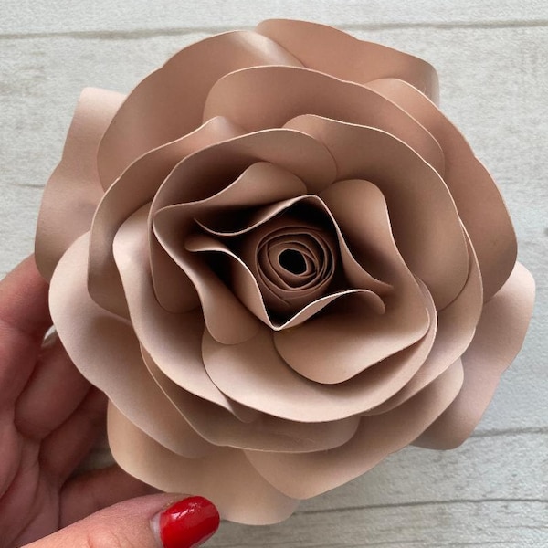 SVG Paper Flower Rose Template #49 | Rose Template | Paper Rose - Etsy