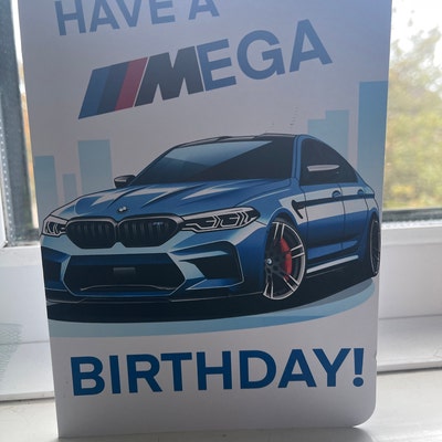 BMW M3 Personalised Registration Plate Anniversary or Birthday Card BMW ...