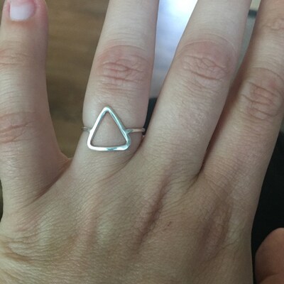 Element Ring. Sterling Silver Ring. Four Elements. Triangle Ring ...