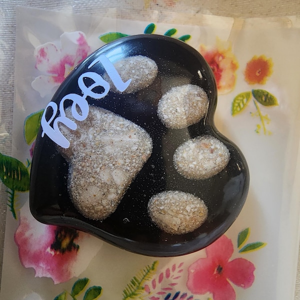 Pet Paw Print With Ashes, Cremation Ashes Keepsake, Dog Memorial, Cat ...