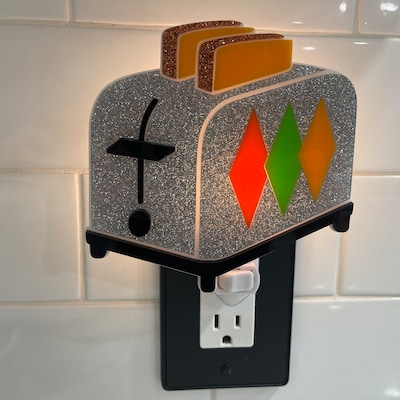 Mid Century Modern toaster Night Light Diamond Design Vintage Toaster ...