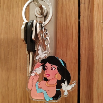 Aladdin & Jasmine Disney Keychain 6 Cm, Disney Accessory - Etsy