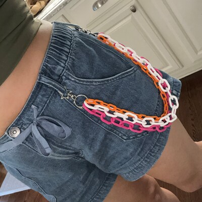 Colorful Layered Clip-on Chain, Cute Wallet Chain, Rainbow Pride Color ...