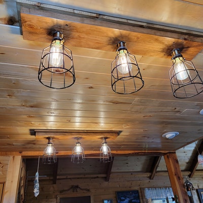 Farmhouse Beam Light Fixture: Rustic Elegance With Handcrafted Ceiling ...