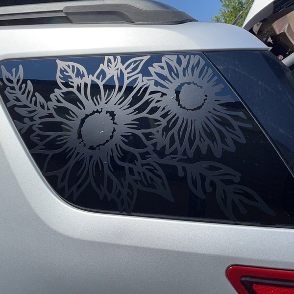 Fits 2011-2019 Ford Explorer Rear Side Window Sunflowers Floral Decal ...