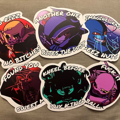 Undertale Multiverse AU Holographic Ship Stickers Die Cut Sticker ...