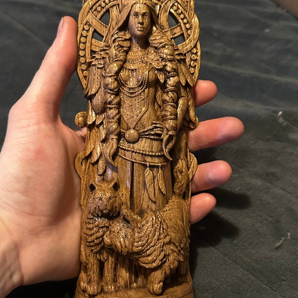 Freyja Statue – Viking Yule Gift of Freyja Goddess. Freya Wall Art Wall ...