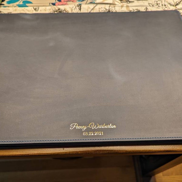 Personalized Leather Placemat: Custom Rectangular Dining Table Mat for ...