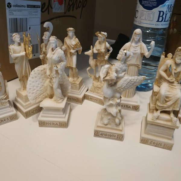 Set 12 Greek Olympian Gods Statues - Complete Pantheon Collection ...