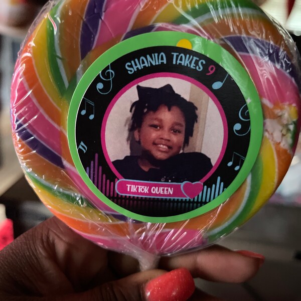 Custom Lollipop Labels, Custom Swirl Pops, Musical Themed Birthday ...