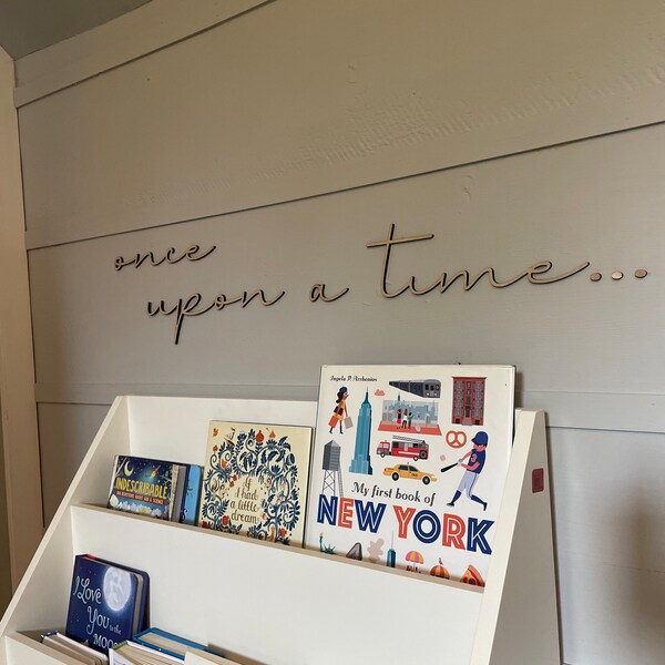 Script Once Upon A Time Sign for Nursery or Playroom - Free 3-5 ...