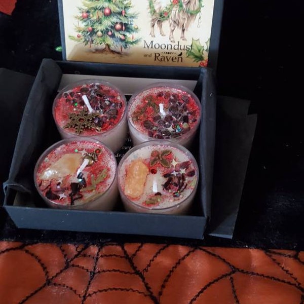 Nyx Goddess Tealight Crystal Candles, Ritual Candles, Witchy Candles ...