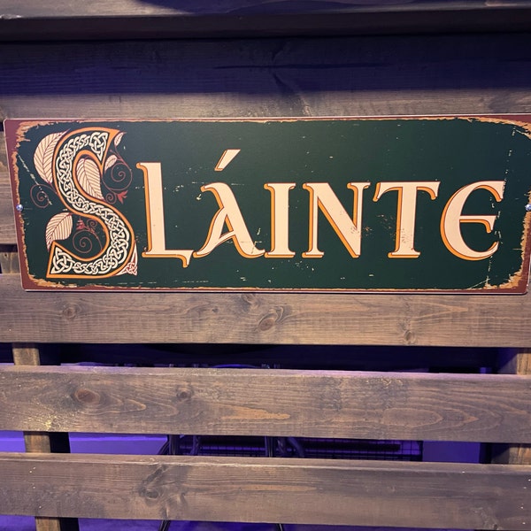Irish Slainte Sign, Bar Wall Decor, Classic Style (multiple Sizes) - Etsy