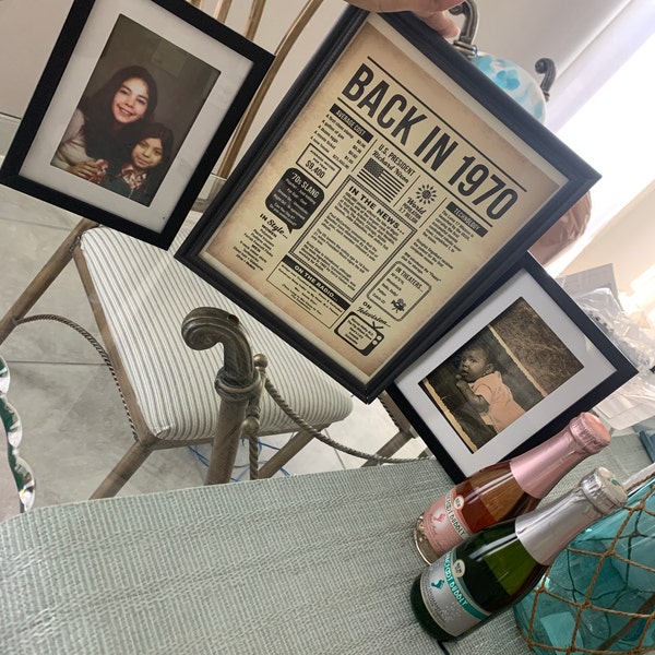 Back in 1970 PRINTABLE Newspaper Poster PRINTABLE 1970 Birthday Sign ...