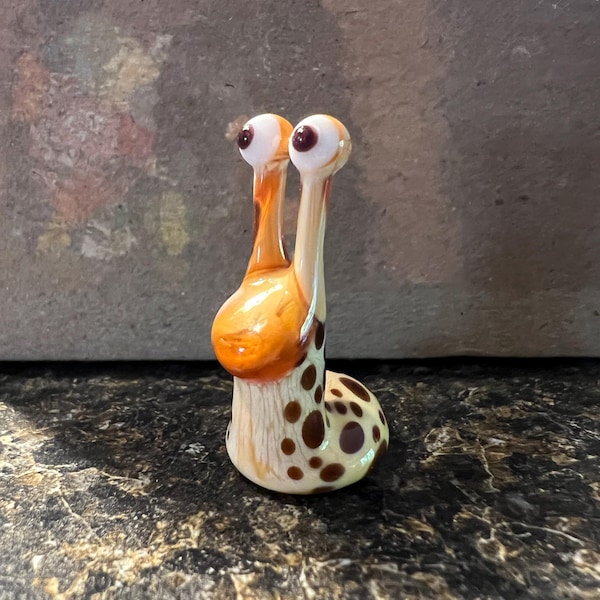 Miniature Crazy Slug, Blown Glass Slug, Art Glass, Glass Slug Miniature ...
