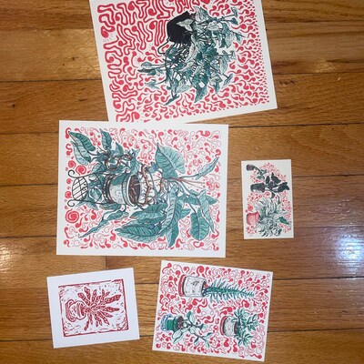The Forest indie Comic Risograph Zine Riso Art Print Sticker - Etsy