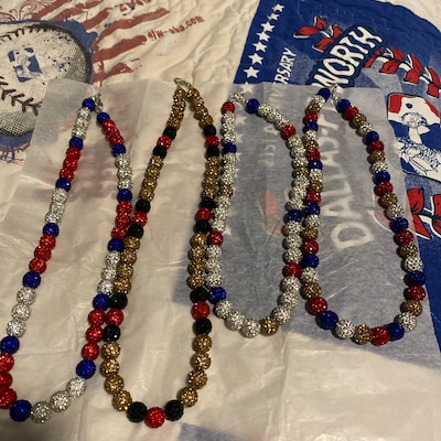 Baseball Rhinestone Necklace Acuna Bling Baseball Necklace Braves - Etsy