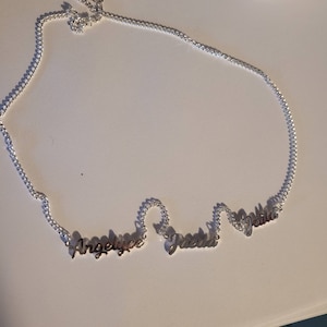 Multiple Name Necklace With Curb Chain by Caitlynminimalist - Etsy