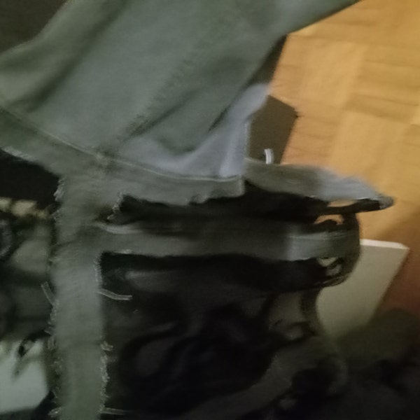 Unique Oversized Custom Black Denim Outer Space Jacket With Sheer Lace ...