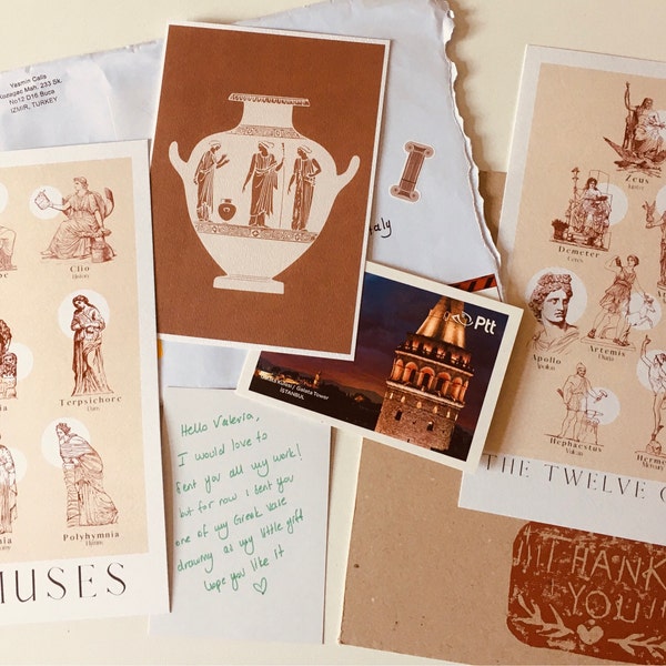 Les Muses Poster, the Nine Muses Print, Greek Muses Art, Ancient Greek ...