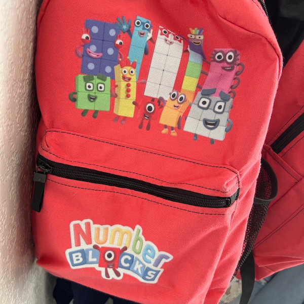 Numberblocks School Backpack (8 Color Options!) - Etsy UK