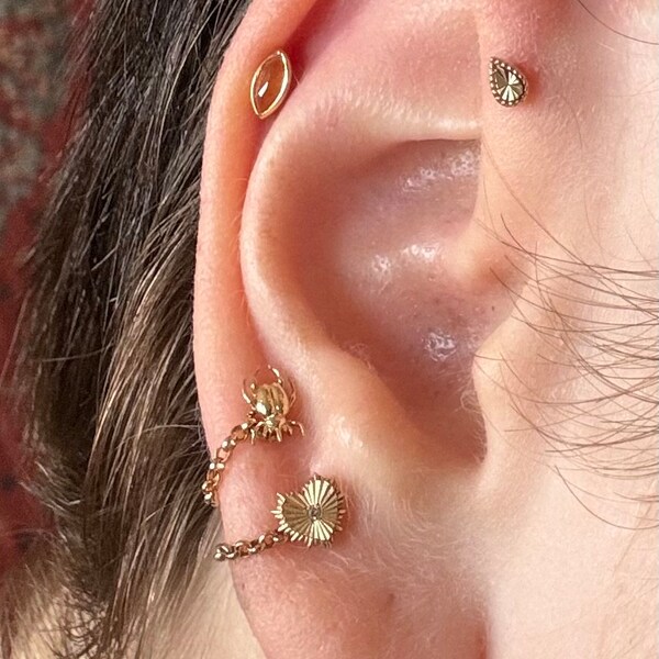 Neometal Prong Set London Blue Cz Titanium Threadless Jewelry, Perfect ...