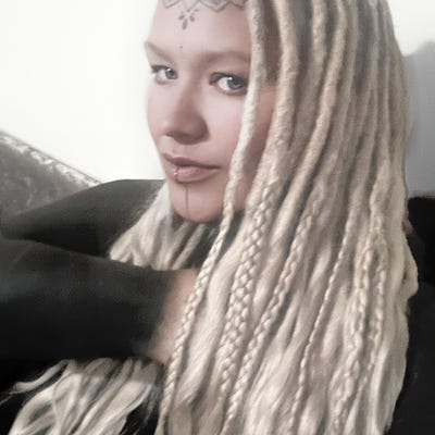 Luxe Hybrid Locks Curly Dreads / Wavy Dreadlocks in Black and Grey ...