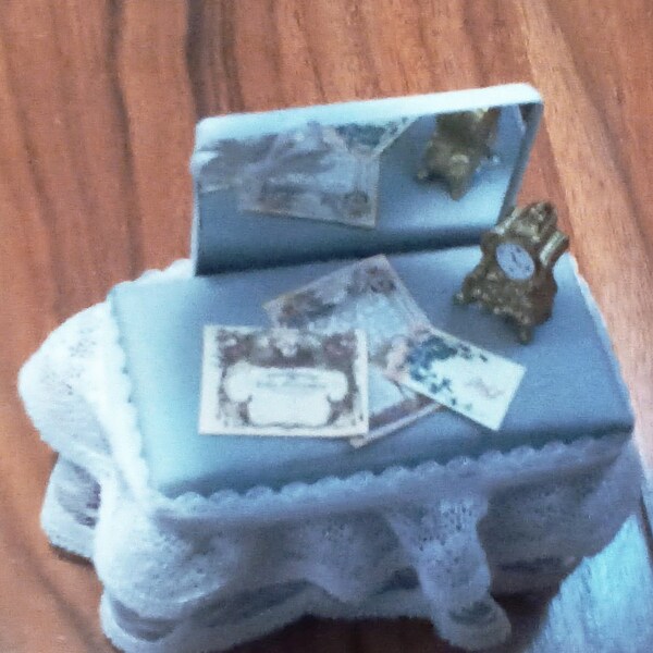 Dollhouse Miniature Gold Clock Miniature Victorian Clock Dollhouse ...