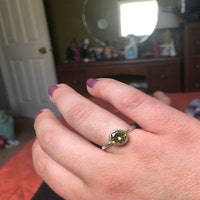 Natürlicher grüner Peridot Ring, 925 Sterling Silber Ring, Edelstein ...