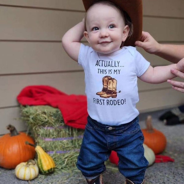 This is My First Rodeo Onesie®, Cowboy Baby Onesie®, Baby Boy & Girl ...