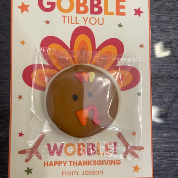 Gobble Till You Wobble Tags | Editable Thanksgiving Treat Tag | Instant ...