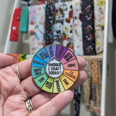 Should I Craft Today Hard Enamel Spinner Pin Spinner Pins Artist Pins ...