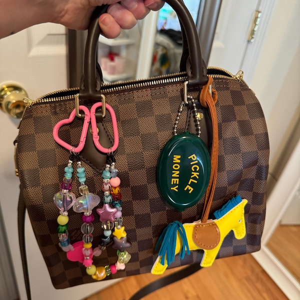 Adorable Happy Face Bag Charm, Multicolored Smiling Face Purse Charm ...