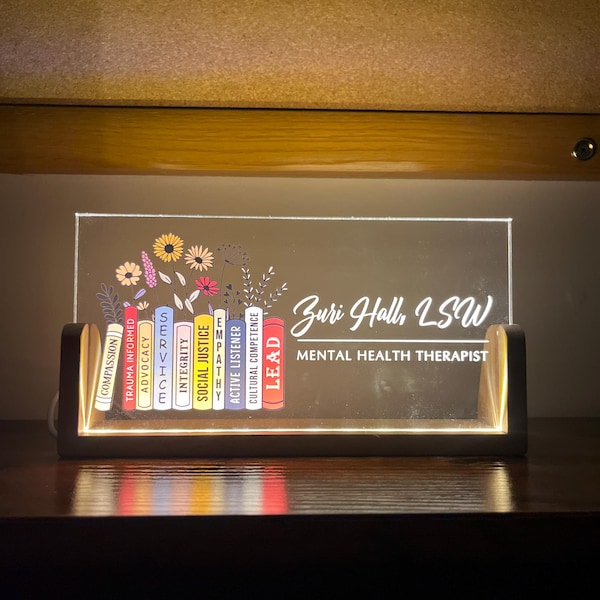 School Counselor Desk Name Plate, Counselor Desk Sign, Mental Health ...