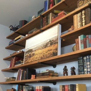 Pipe Hangers for Industrial Floating Shelves, Iron Shelf Brackets ...