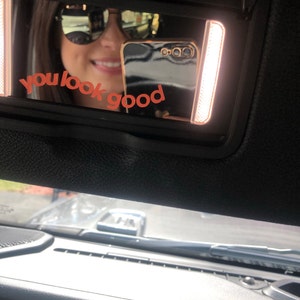 Car Mirror Decal You Look Good Car Mirror Sticker Rear View | Etsy