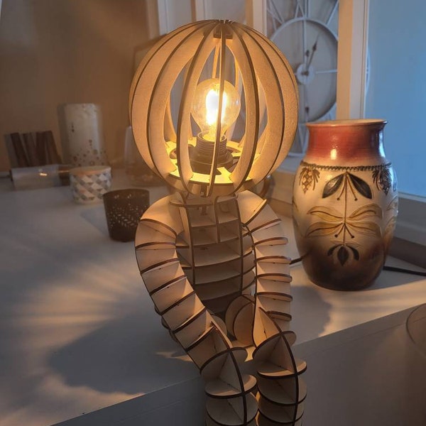 Human Figure Table Lamp Shade, DXF SVG Laser Cut Files, 4mm or 3mm ...