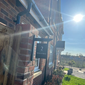 Customisable Hanging House Sign, House Number Sign, New Home Gift - Etsy