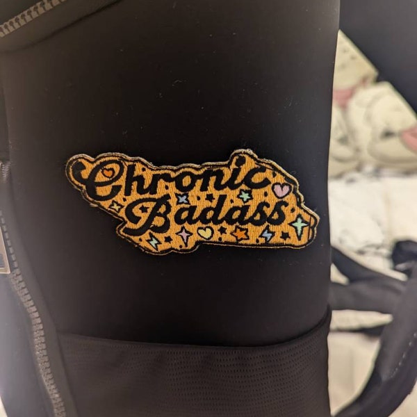 Chronic Badass Iron-on Patch // Embroidered Badge // Jacket Patch ...