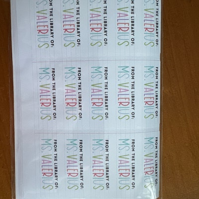 Teacher Book Labels Teacher Name Labels Personalized Teacher Stickers ...