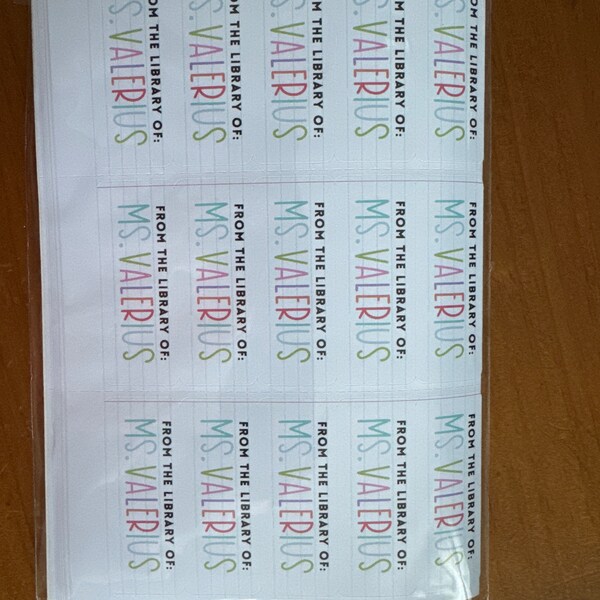 Teacher Book Labels Teacher Name Labels Personalized Teacher Stickers ...