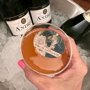Custom Photo Birthday EDIBLE Wafer Drink Topper Cocktail - Etsy