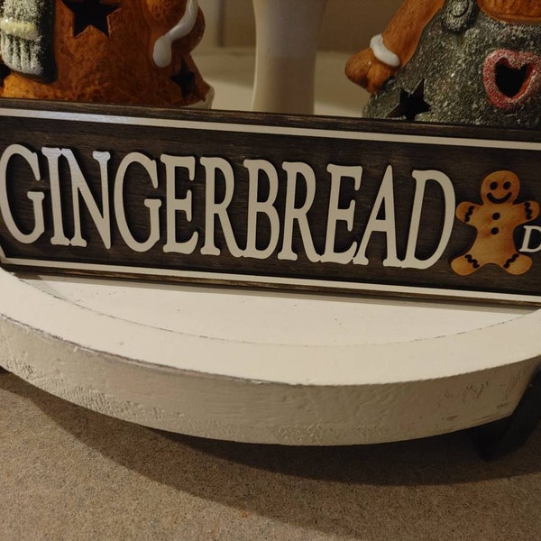 Gingerbread Decor / Gingerbread Dr Road Sign / Farmhouse Decor / Tiered ...
